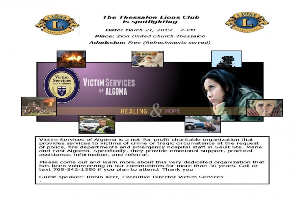 Victim Services Poster – Huron Shores